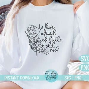 Who's Afraid of Little Old Me Svg the Tortured Poets Department SVG PNG ...