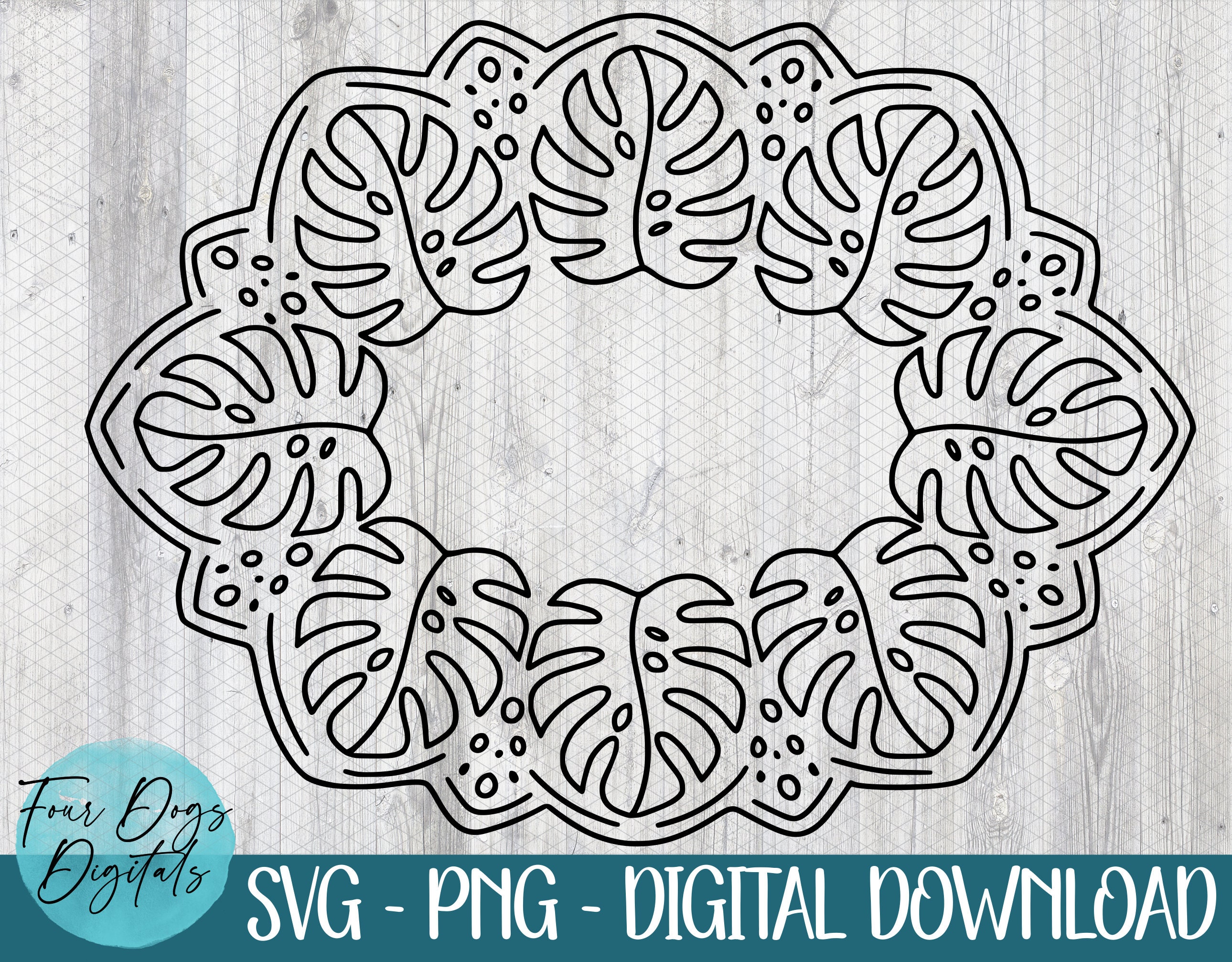 Monstera Mandala SVG Monstera Border SVG Monstera Svg - Etsy Canada