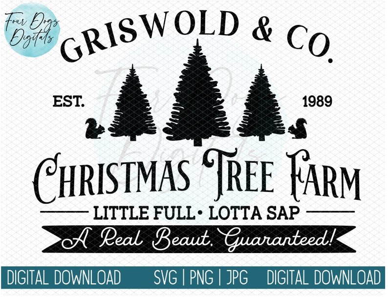 Griswold and Co Christmas Tree Farm SVG Png, Christmas Sign Svg ...