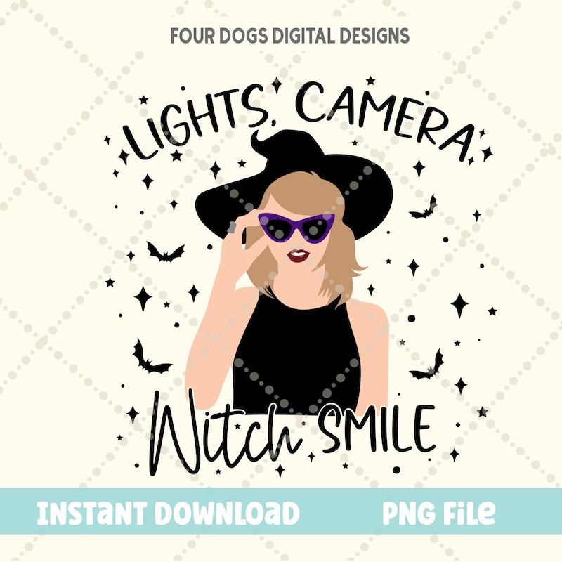 Lights Camera Witch Smile Svg - Etsy