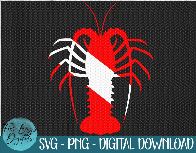 Lobster Dive Flag Svg Dive Flag SVG Spiny Lobster SVG Png | Etsy