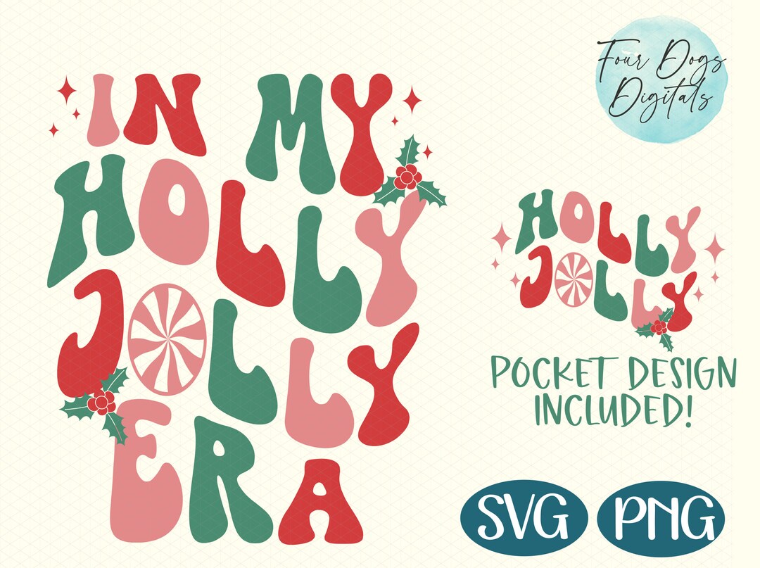In My Holly Jolly Era SVG PNG Eras SVG Png Retro Groovy - Etsy