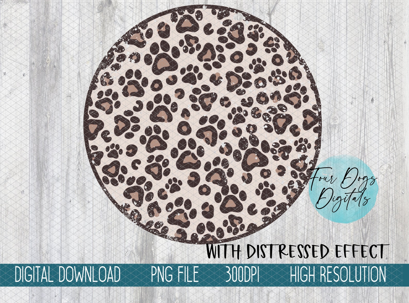 Paw Print Png Animal Print Png Round Sublimation Background - Etsy