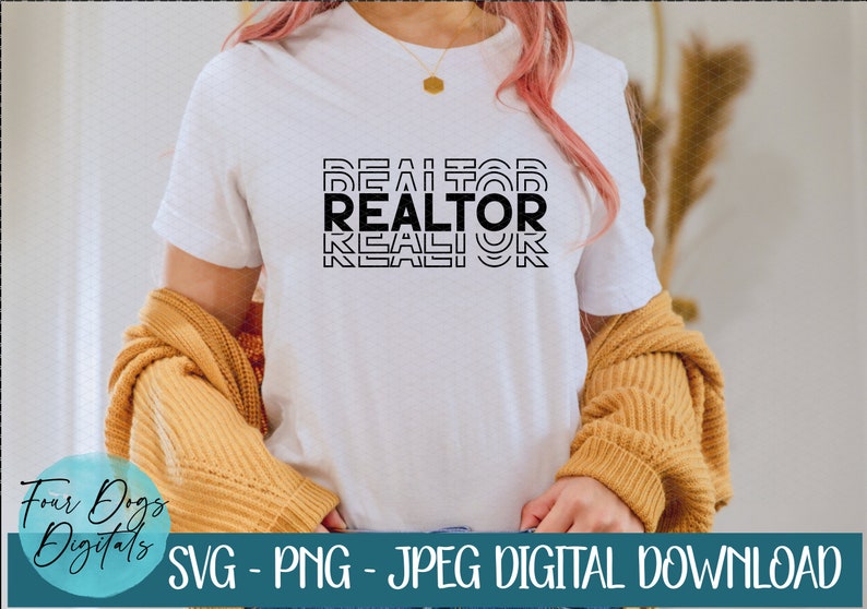 Realtor Svg, Realtor Stacked Svg, Realtor Shirt Digital Design, Reality ...