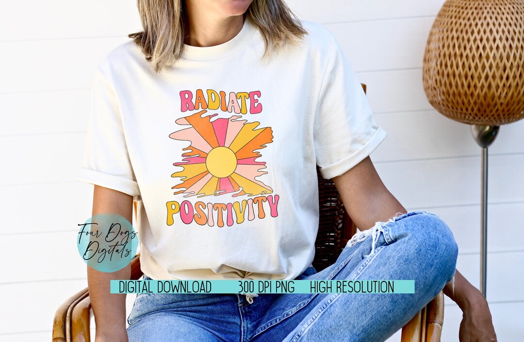 Radiate Positivity PNG, Sunshine Png, 70's Png, 70's Retro Png, Daily ...