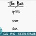 Bar Menu Svg, Wedding Svg, Reception Bar Svg, Wedding Sign Svg, the Bar ...