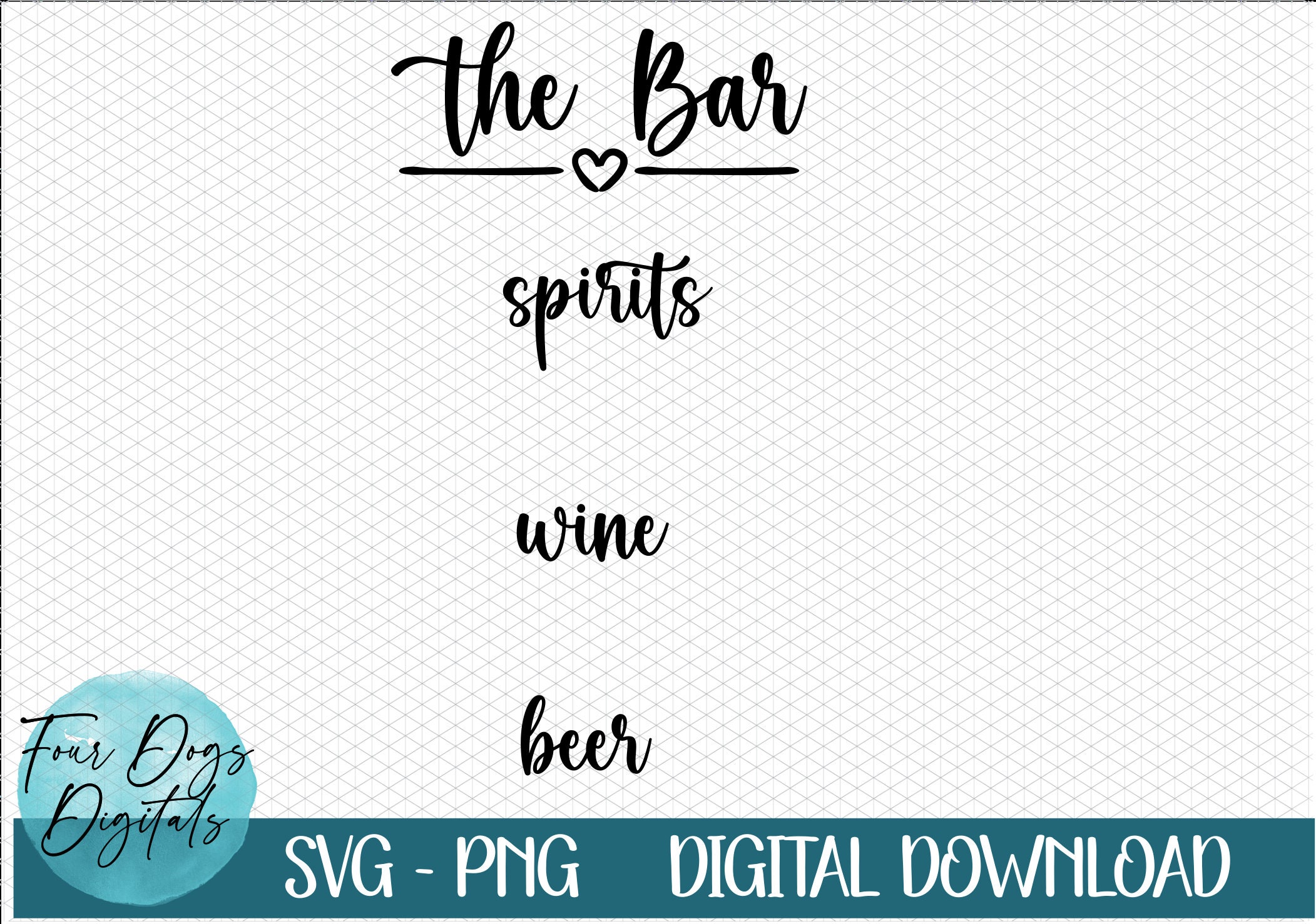 Bar Menu Svg Wedding Svg Reception Bar Svg Wedding Sign - Etsy