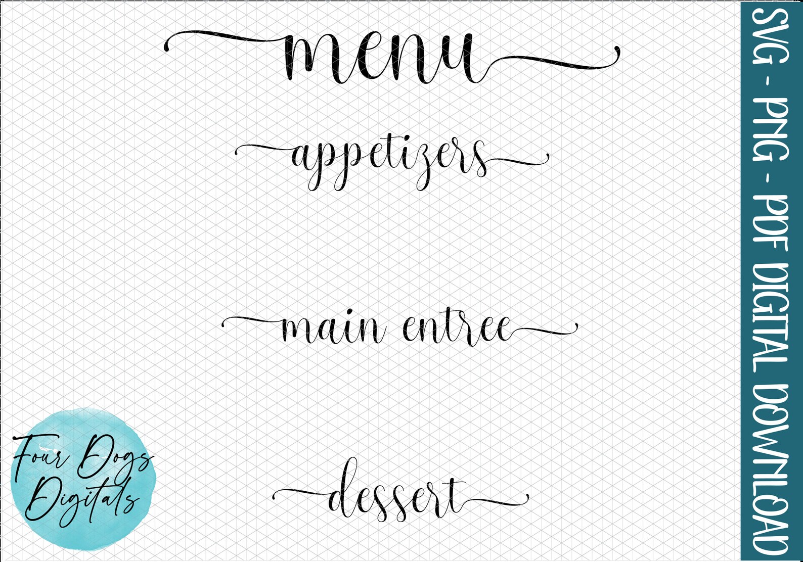 Wedding Menu Svg Menu Svg Wedding Svg Wedding Menu Sign | Etsy