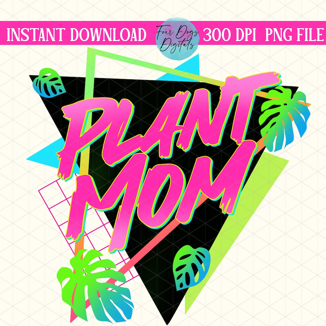 Plant Mom Png, 90's Retro Plant Png, Millennial PNG, Houseplant Png ...