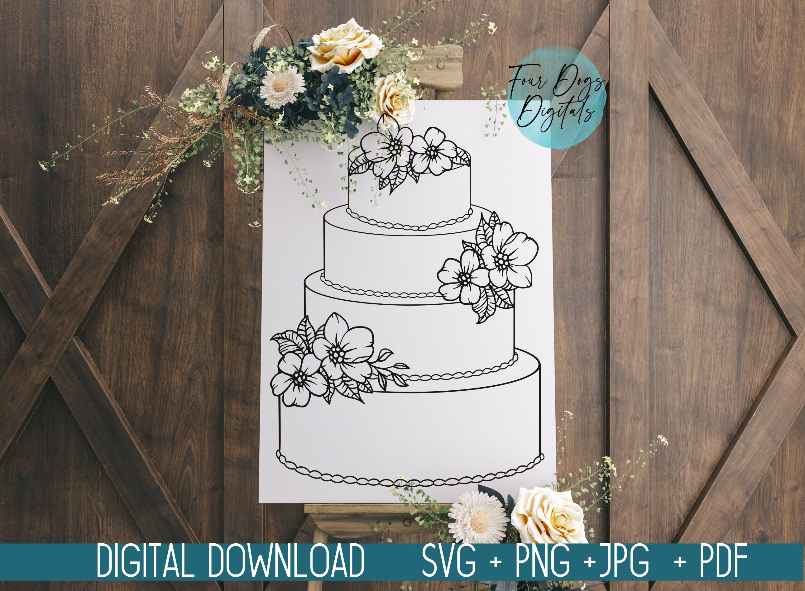 Wedding Cake SVG Wedding Cake Sign SVG Wedding Sign SVG - Etsy
