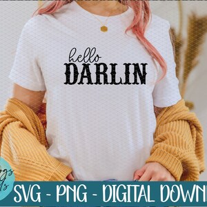 Hello Darlin Svg Offset Hello Darling Svg Country Girl Svg - Etsy