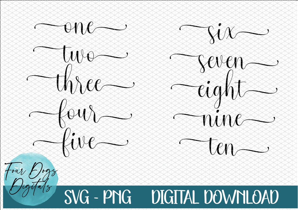 Table Numbers Svg Table Number Svg Wedding Table Numbers - Etsy