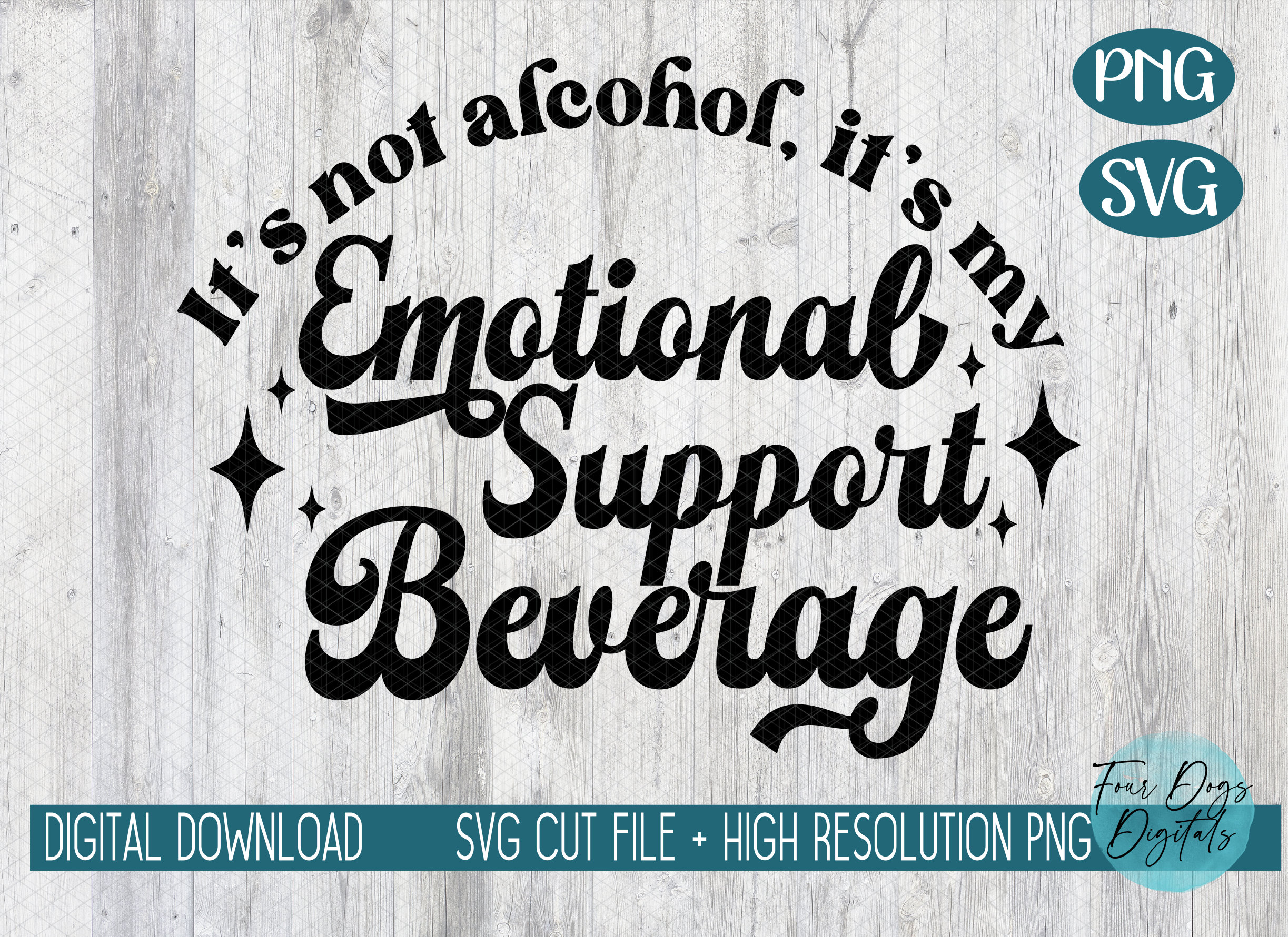 Emotional Support Beverage SVG Funny Alcohol Svg Girls Trip - Etsy Canada