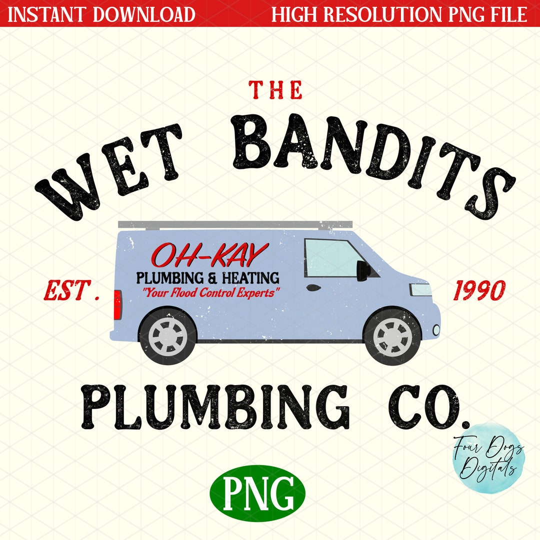 Home Alone PNG, the Wet Bandits PNG, Wet Bandits Plumbing Co Png, Christmas Movie Png, Christmas ...