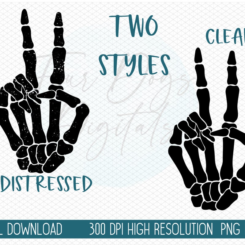 Skeleton Peace Sign - Etsy