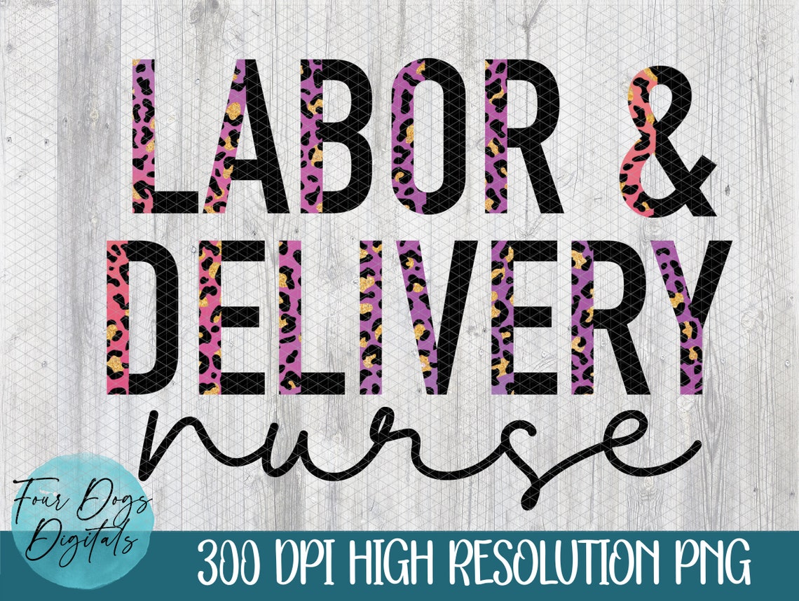 L&D Nurse Png Labor and Delivery Nurse Png Half Leopard - Etsy