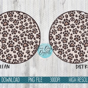 Paw Print Png, Animal Print Png, Round Sublimation Background, Cup ...