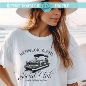 Redneck Yacht Social Club PNG Pontoon Png, Social Club Png Lake Png ...