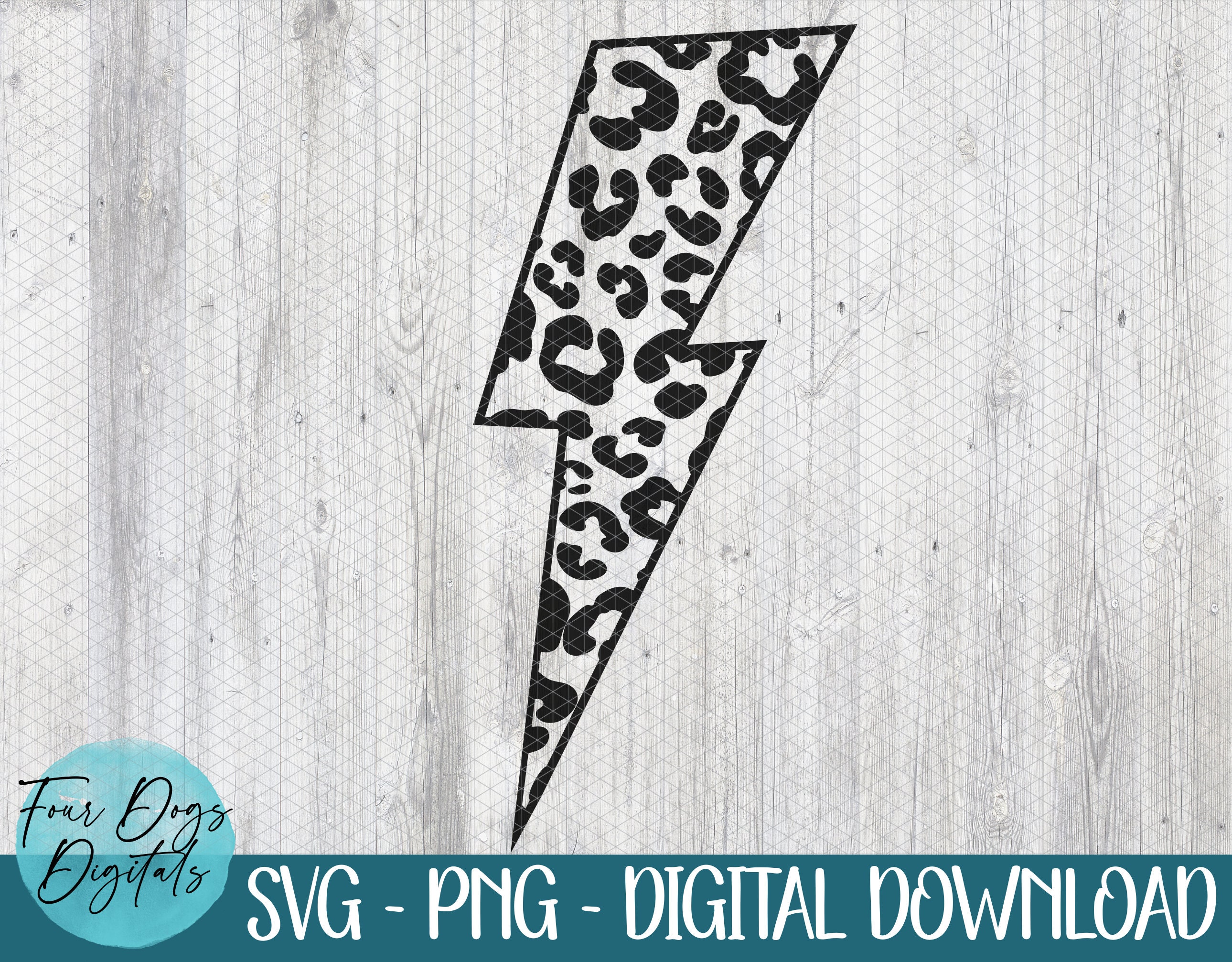 Leopard Print Lightning Bolt SVG Layered Lightning Bolt Svg | Etsy