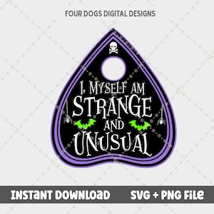 Strange and Unusual SVG, Halloween SVG, Planchette Svg, Lydia Deetz Svg ...