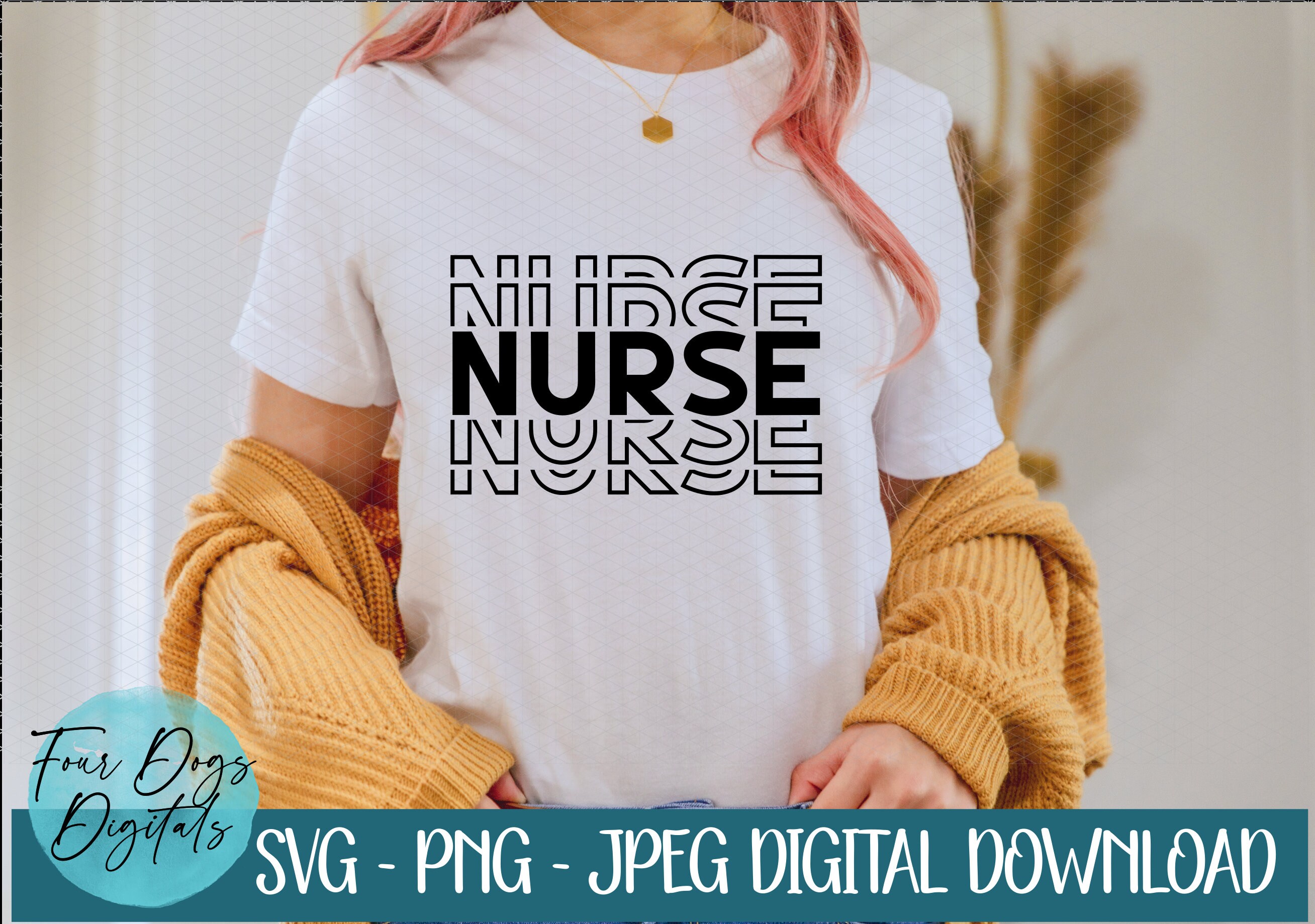 Nurse Svg Stacked Nurse Svg RN Svg Nurse Stacked Svg Nurse - Etsy