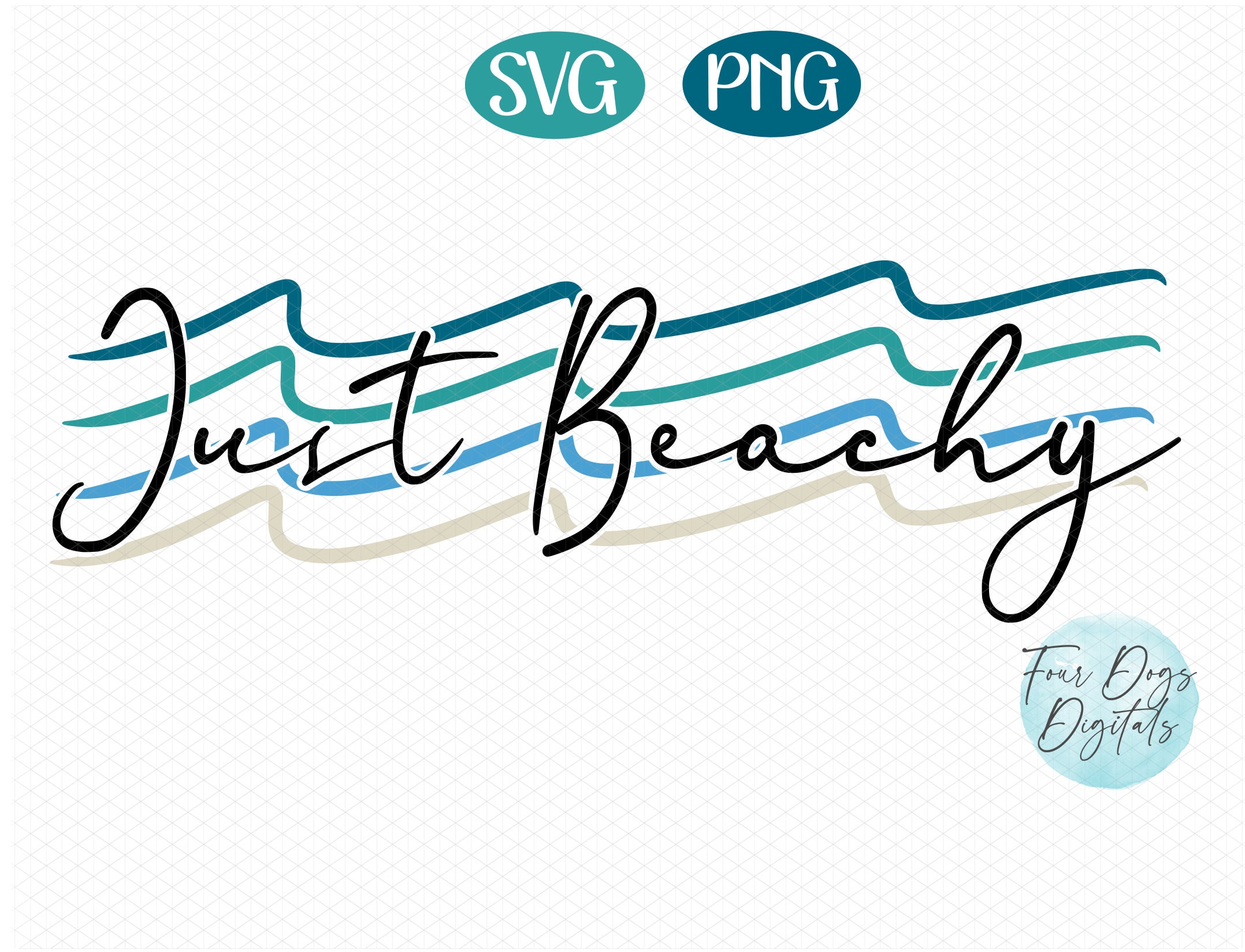 Just Beachy SVG Png Beach Babe Svg Cut File Waves Svg Beach - Etsy