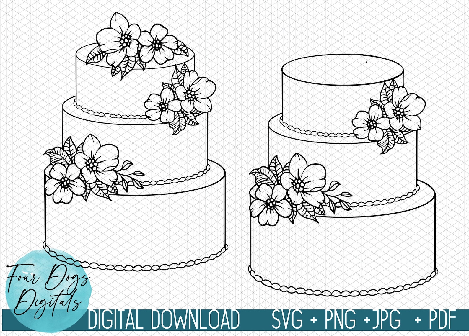 Wedding Cake SVG Wedding Cake Sign SVG Wedding Sign SVG - Etsy