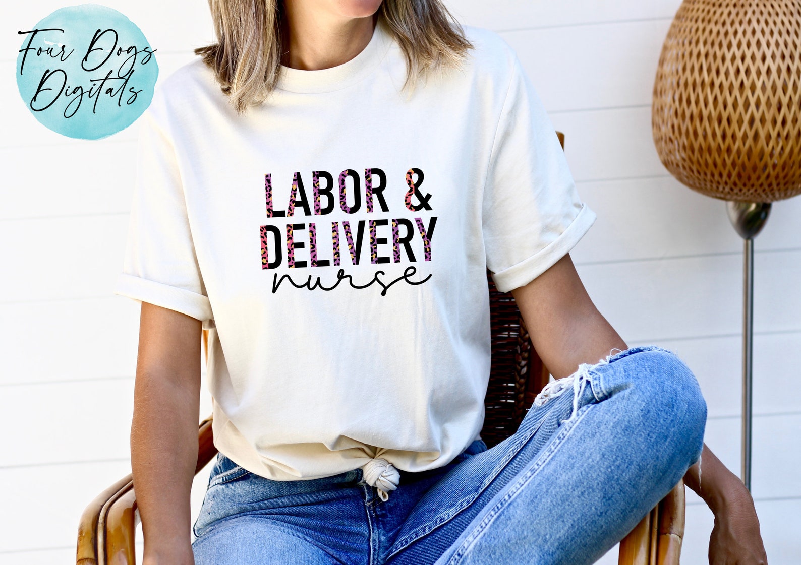 L&D Nurse Png Labor and Delivery Nurse Png Half Leopard - Etsy