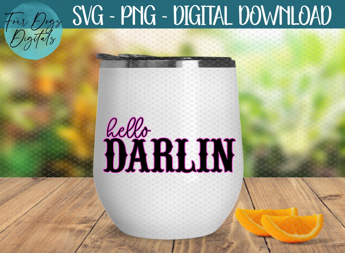 Hello Darlin Svg Offset Hello Darling Svg Country Girl Svg - Etsy