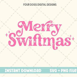 Merry Swiftmas SVG Bundle, Pink Christmas Svg, Santa is a Swiftie SVG ...