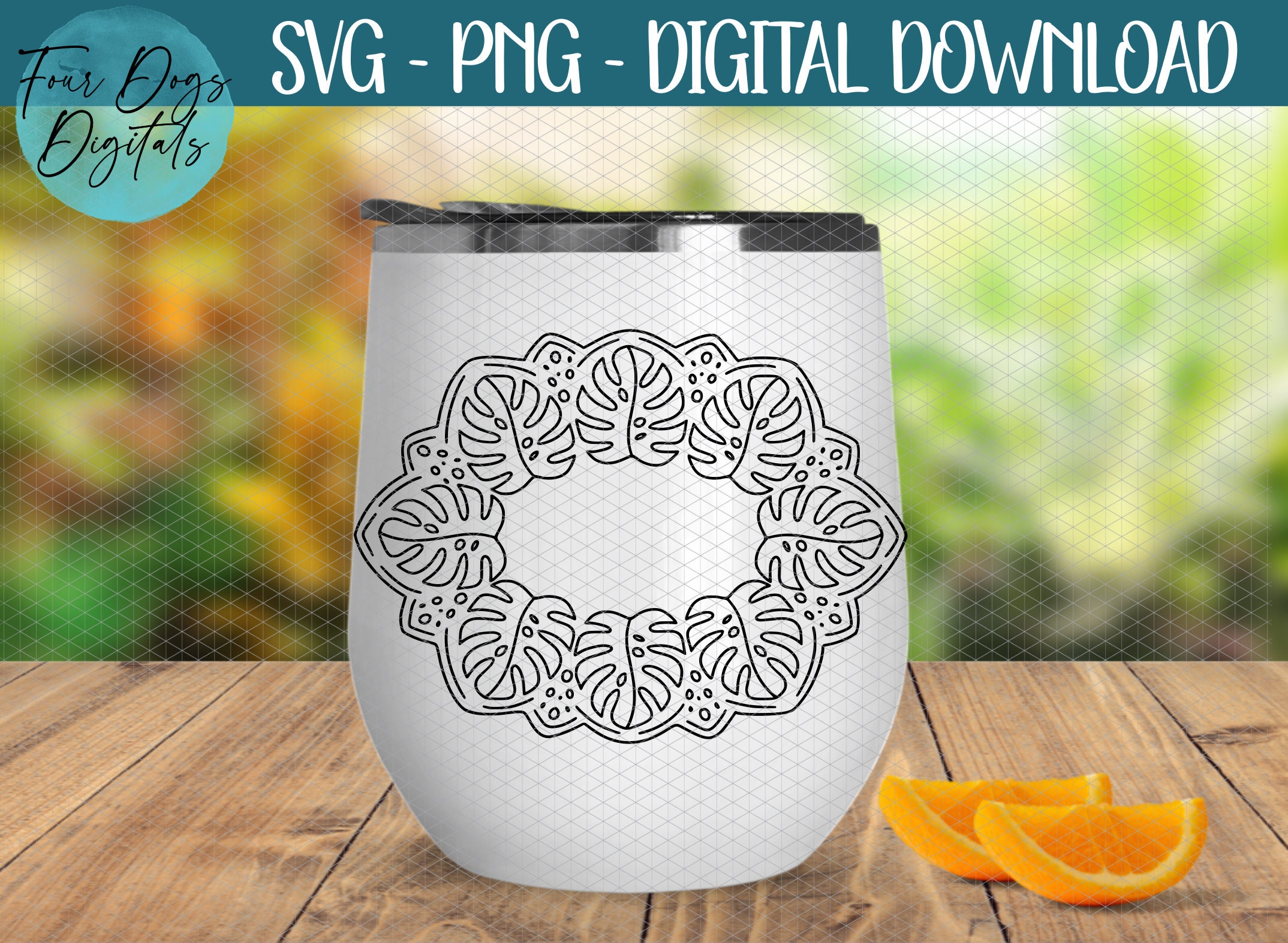 Monstera Mandala SVG Monstera Border SVG Monstera Svg - Etsy Canada