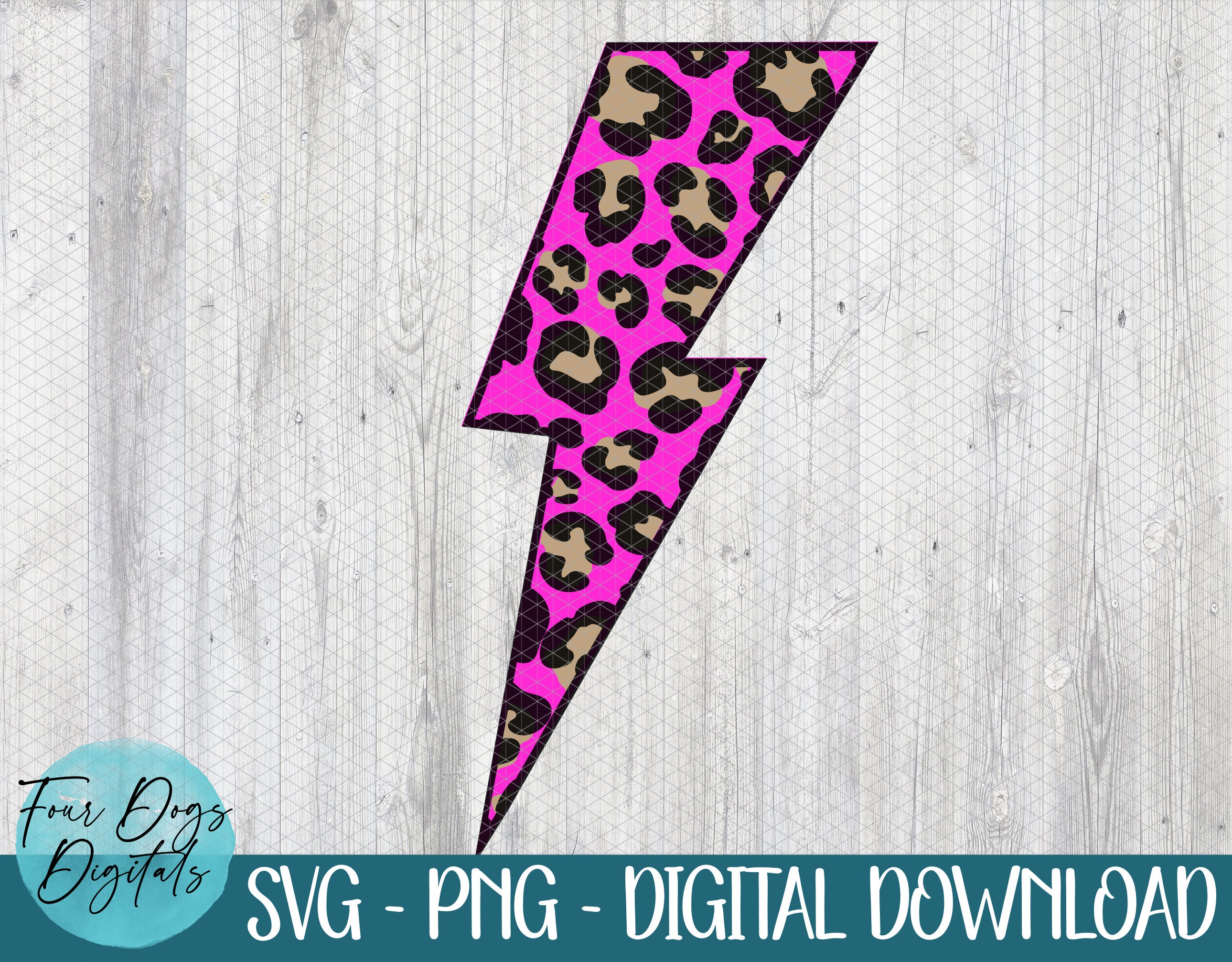 Leopard Print Lightning Bolt SVG Layered Lightning Bolt Svg | Etsy