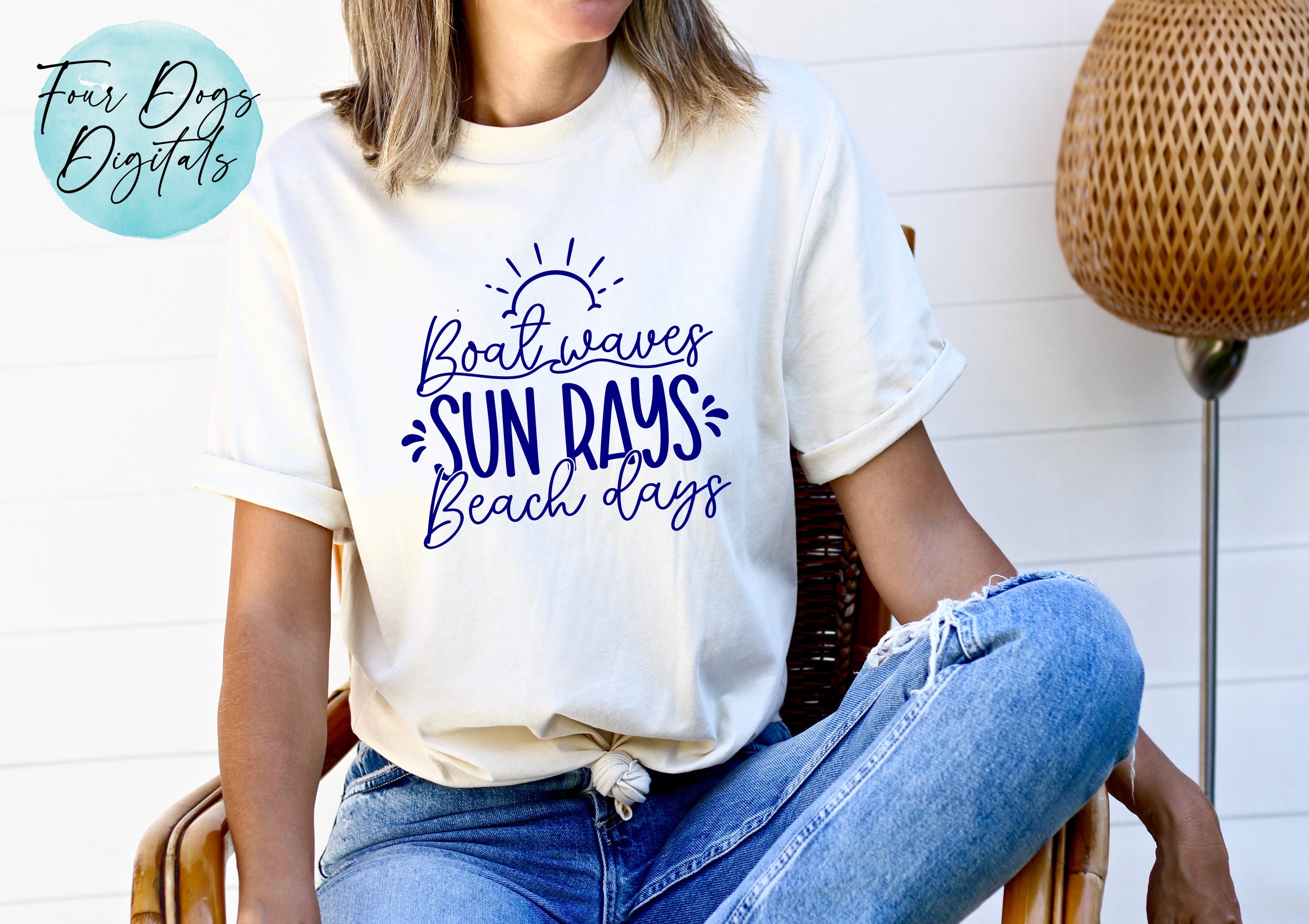 Boat Waves Sun Rays Beach Days Svg, Beach Svg, Beach Vibes Svg, Beachy ...