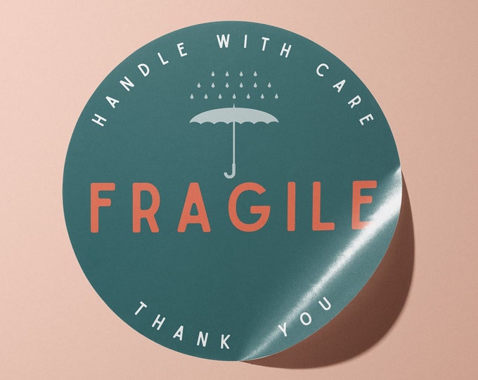 Fragile Please Handle With Care Sticker Small Business Thank You ...