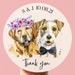 Dog Wedding Stickers Custom Wedding Label Wedding Favor - Etsy