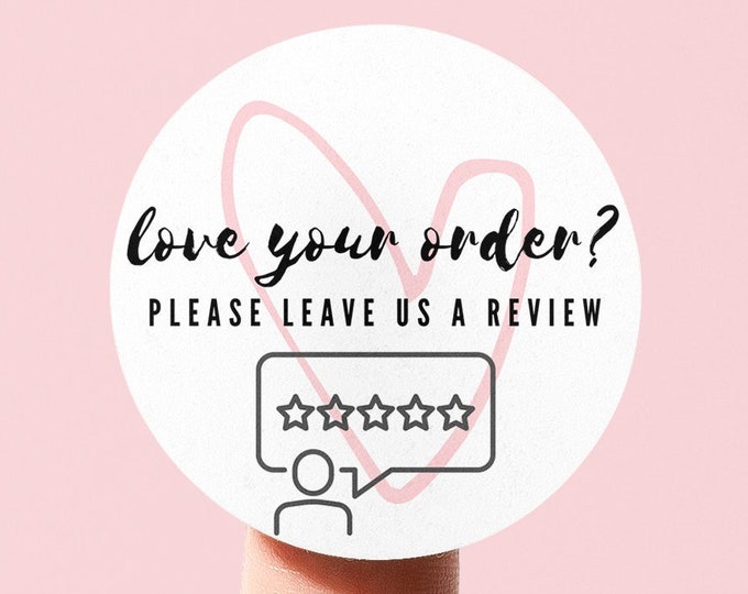 Review Stickers | Shop Review Labels | Product Review | Etsy Review ...