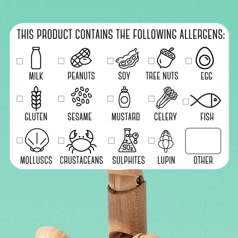 Allergen Sticker - Etsy
