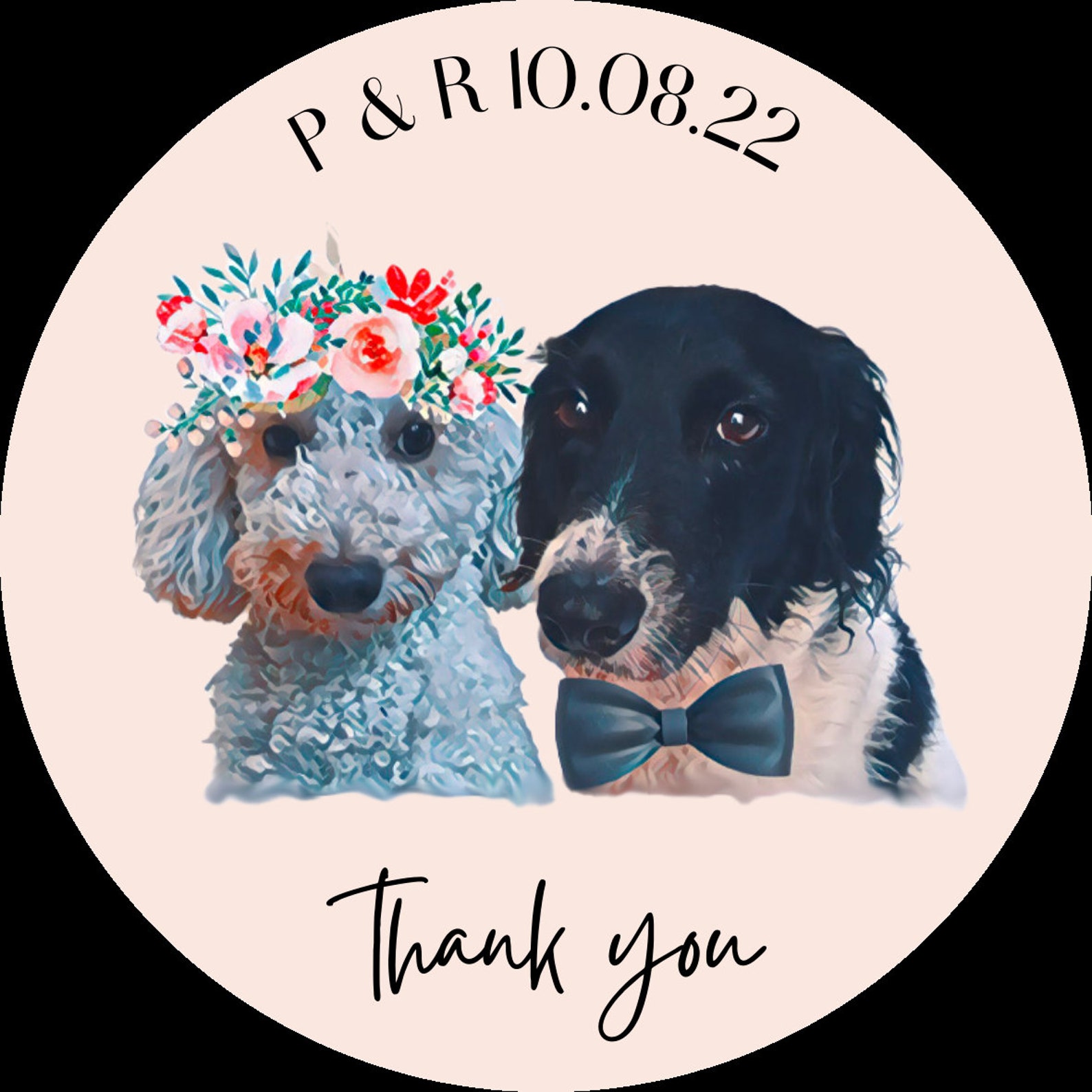 Custom Dog Stickers Personalized Dog Wedding Stickers Dog - Etsy