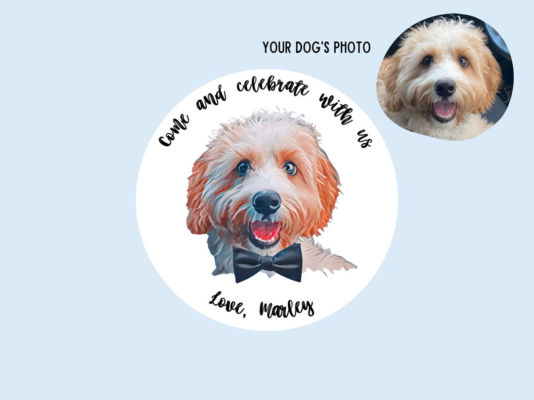 Custom Dog Stickers Personalized Dog Wedding Stickers Dog - Etsy