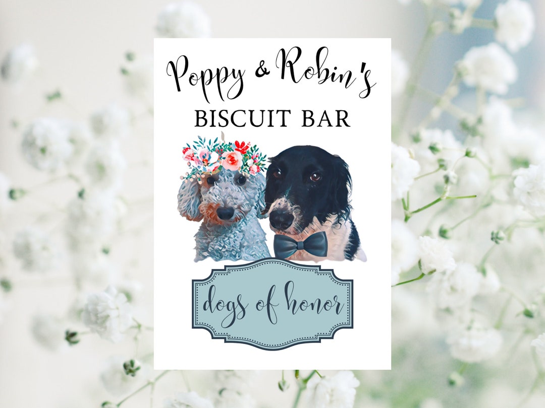 Dog Favor Sign | Custom Biscuit Bar Sign | Wedding Dog Favors | Dog ...