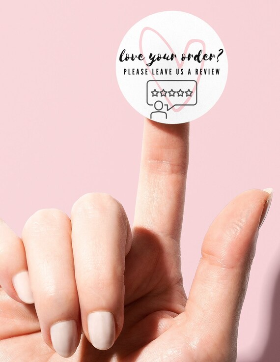 Review Stickers Shop Review Labels Product Review Etsy | Etsy
