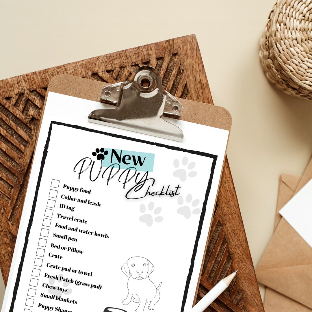 PRINTABLE New Puppy Checklist: Great for New Puppy Owners or - Etsy UK