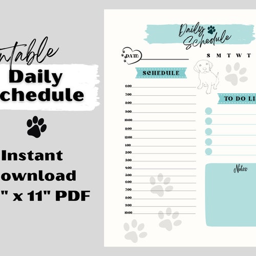Puppy Potty Training Log Tracker 8.5x11 Instant Printable - Etsy