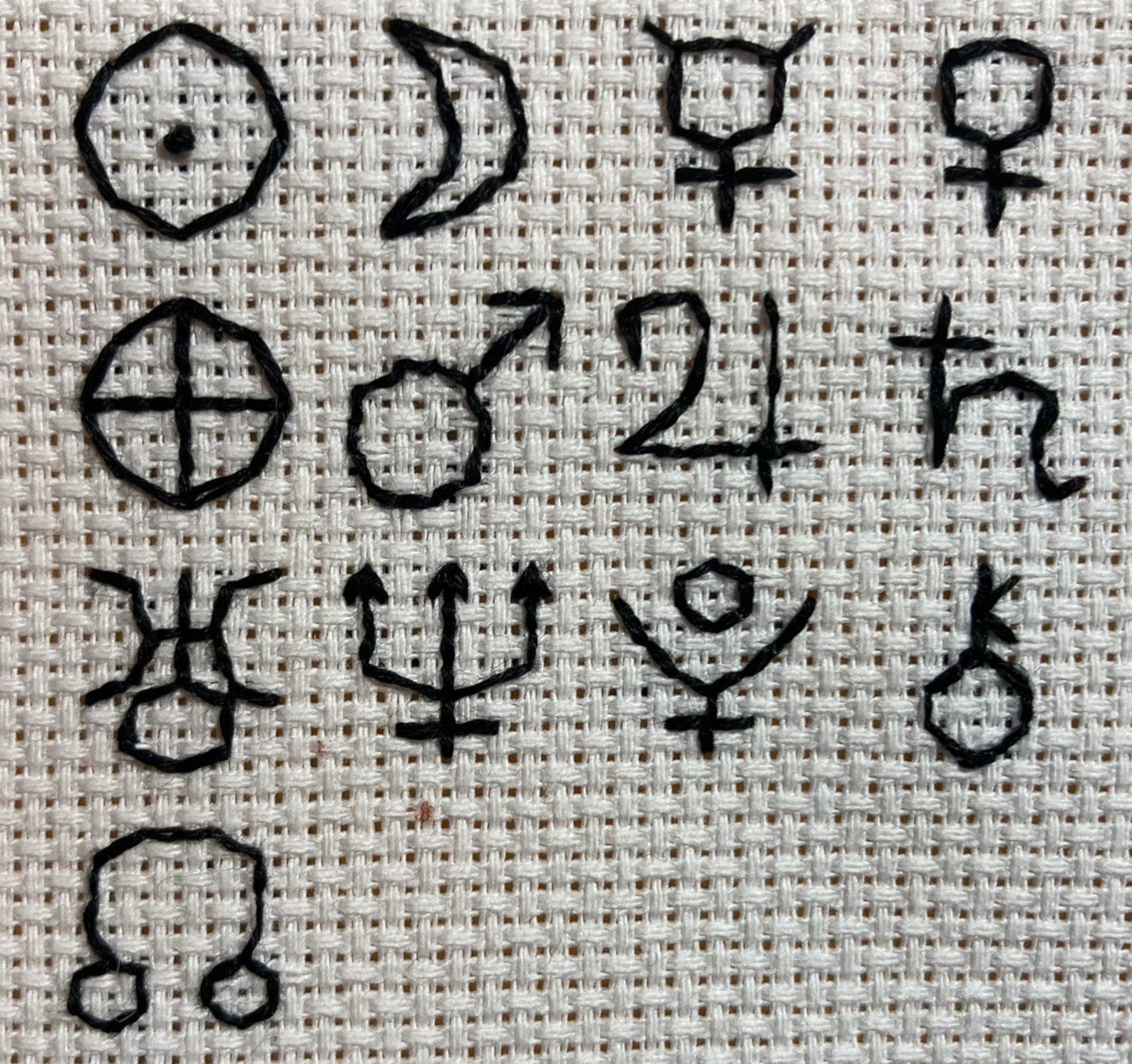 Astrology Symbols: Zodiac Signs, Planets, Luminaries and Points in 6x6 ...