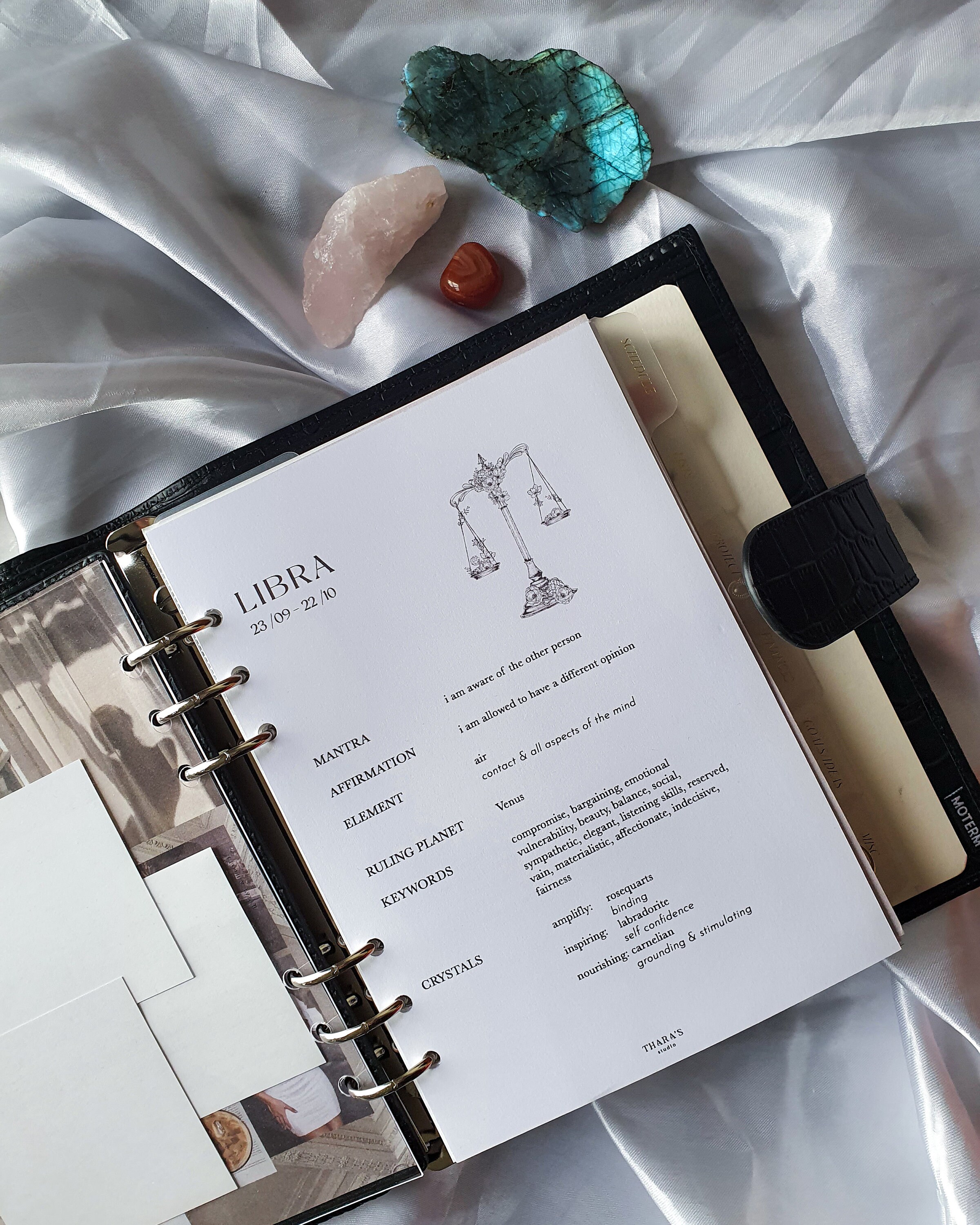 Libra Zodiac Sign Astrology Dashboard | Personal Wide Size | Chic ...