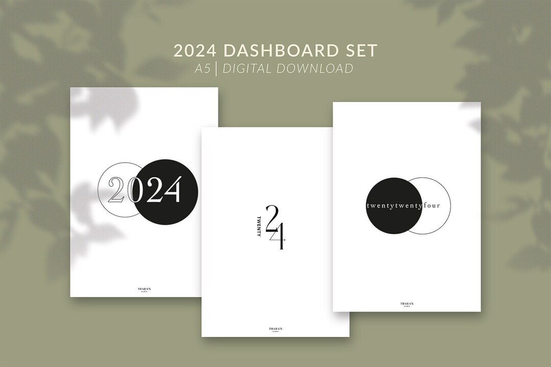 2024 Planner Dashboard Bundle Printable PDF for A5 Planner Size 3 ...
