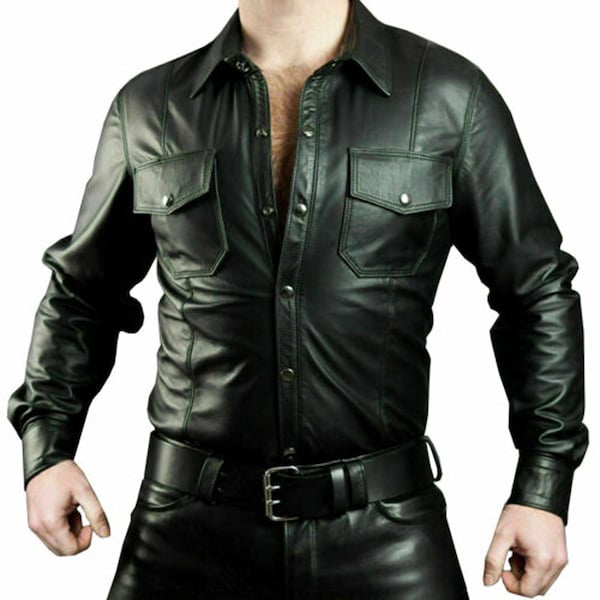 Leather Police Uniform Shirt - Etsy