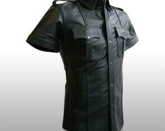 Leather Cop Shirt - Etsy