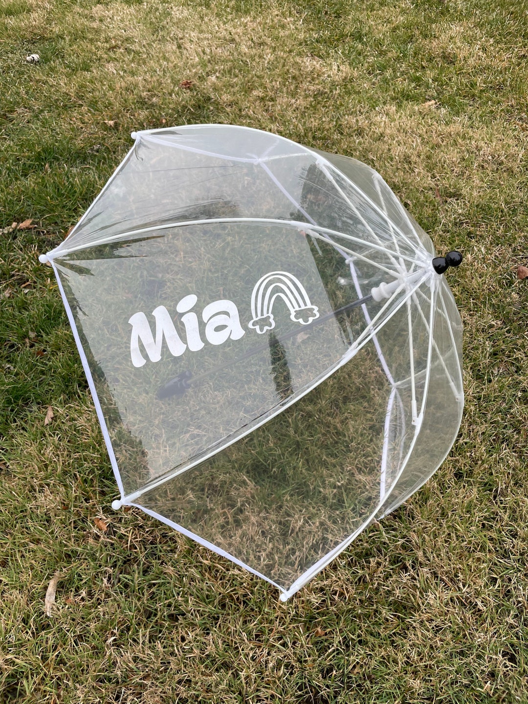 8 Wire Transparent Windproof Umbrella, Dome Shaped Umbrella ...