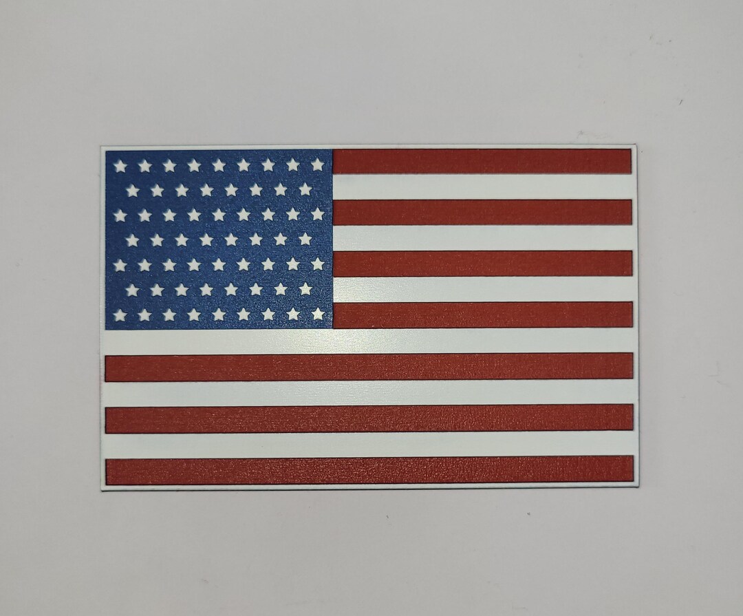American Flag Rectangle Patch | Patriotic Leather | USA Flag Design - Etsy